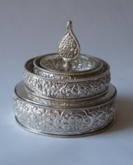Mandala Offering Set White Metal